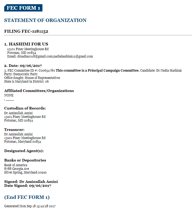 Nadia Hashimi raises nearly $9.5K for CD-6 congressional bid